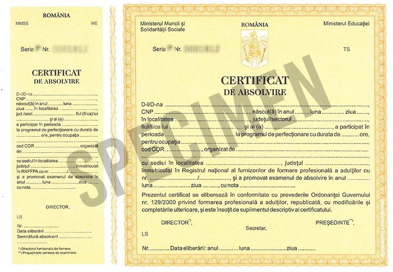 Modele de certificate - Centrul de formare profesională - GAMCOM - Baia ...